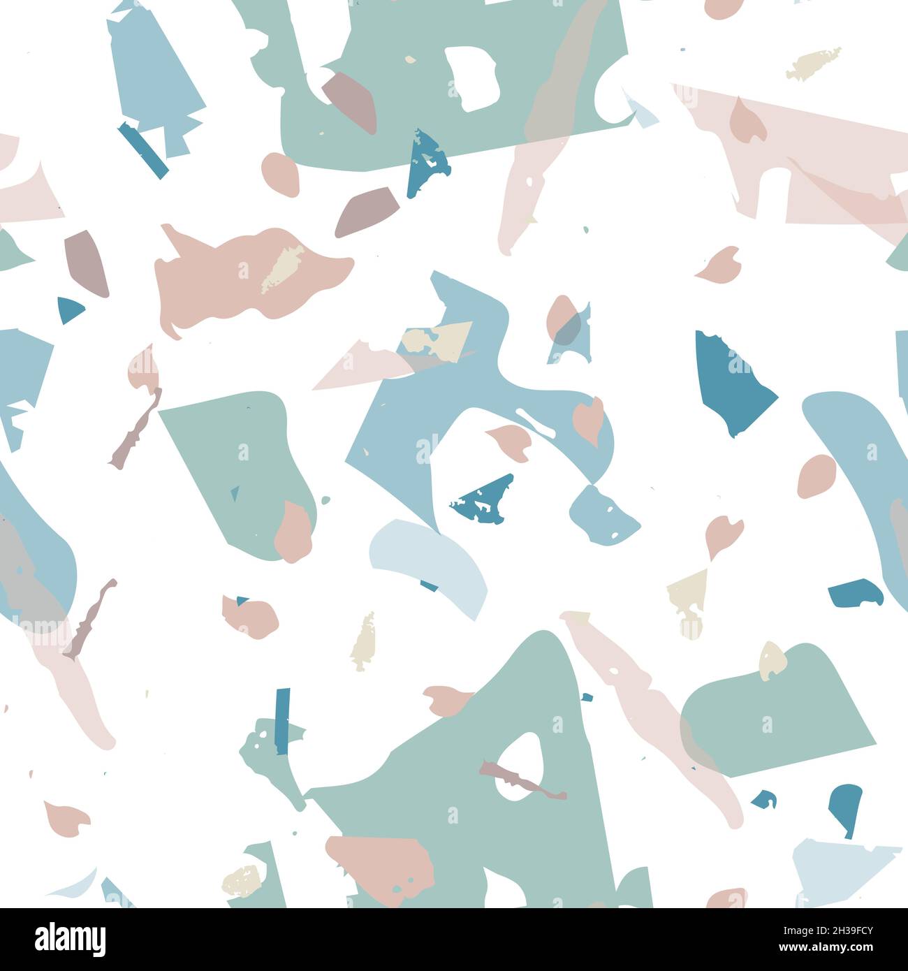 Terrazzo seamless pattern. Blue classic flooring texture. Background ...