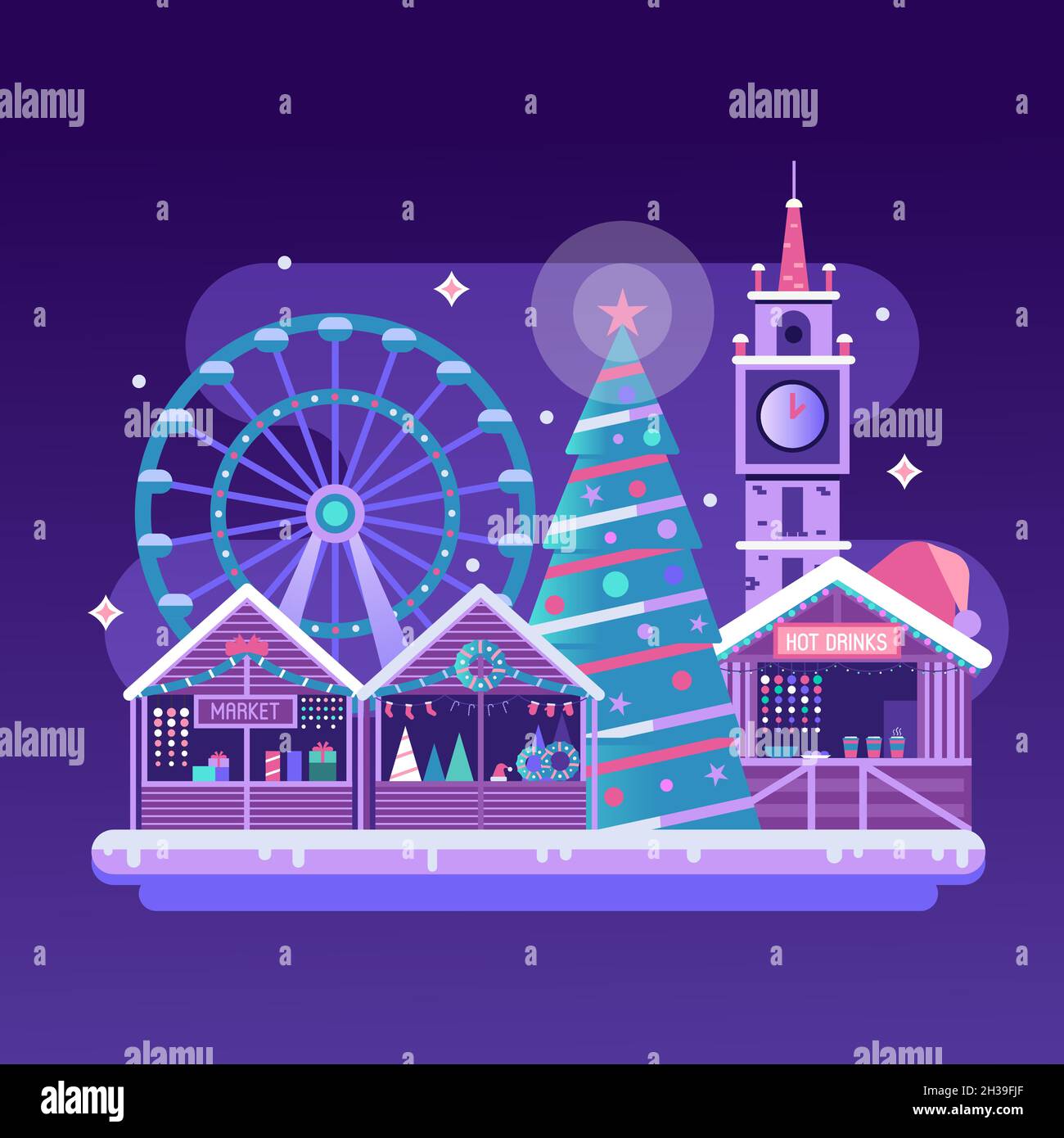 Holiday market europe Stock Vector Images - Alamy