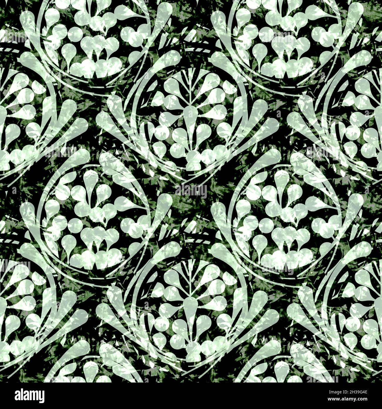 Forest green jungle nature texture. Seamless foliage leaf 2 tone design ...