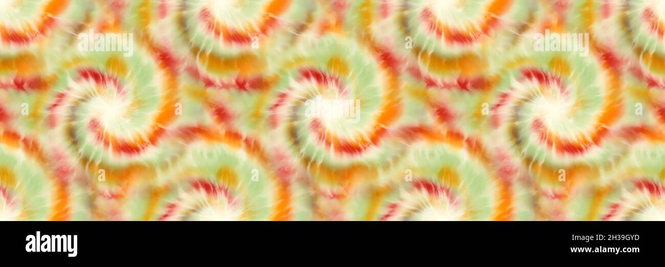 Seamless funky 1970s tie dye border motif pattern for surface design ...