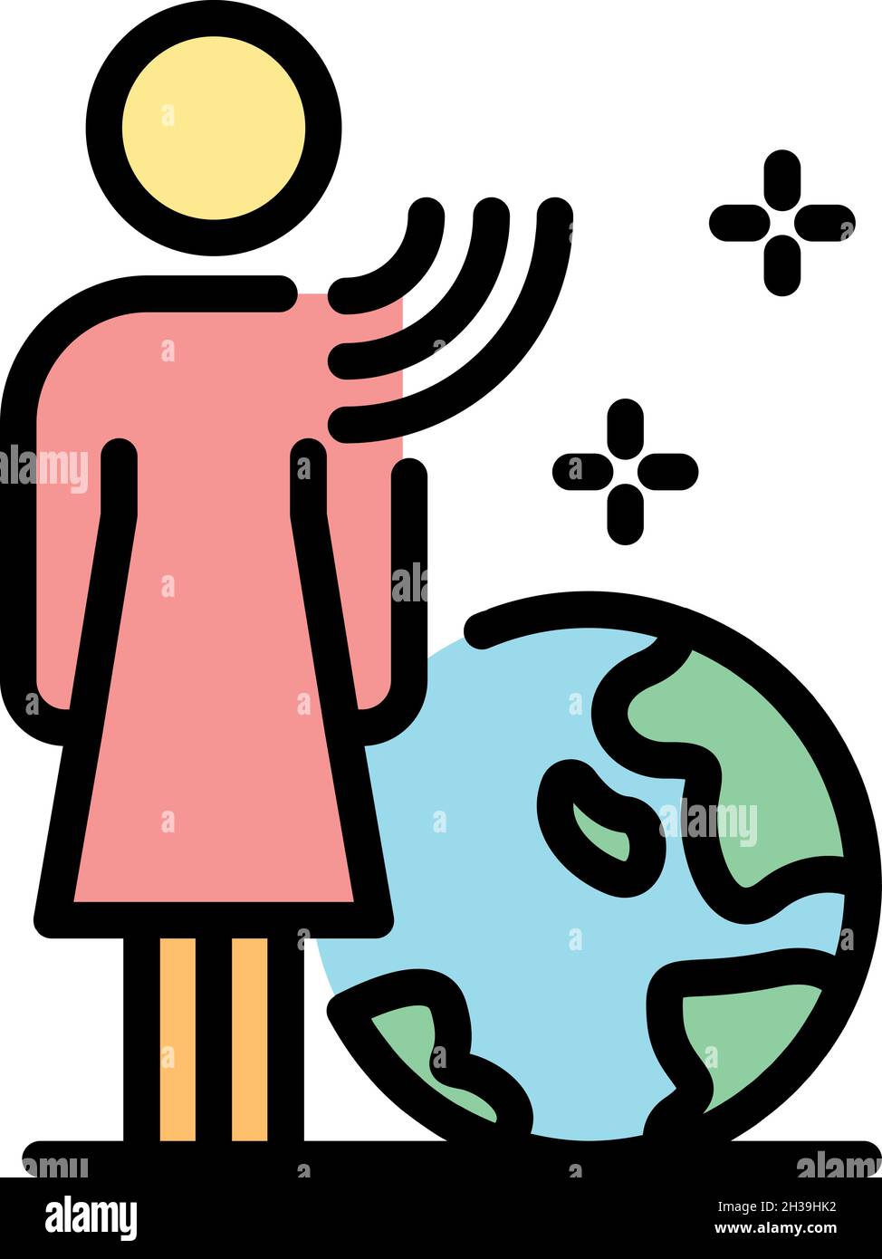 Earth hour day flat Cut Out Stock Images & Pictures - Alamy