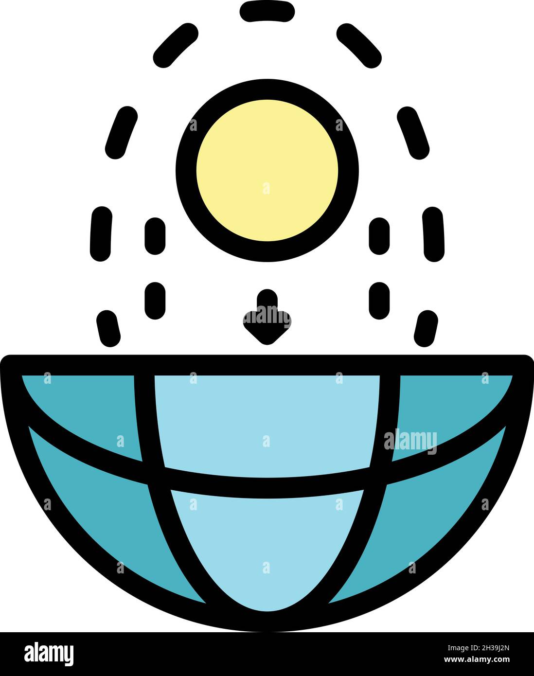 The core of the planet icon. Outline the core of the planet vector icon ...