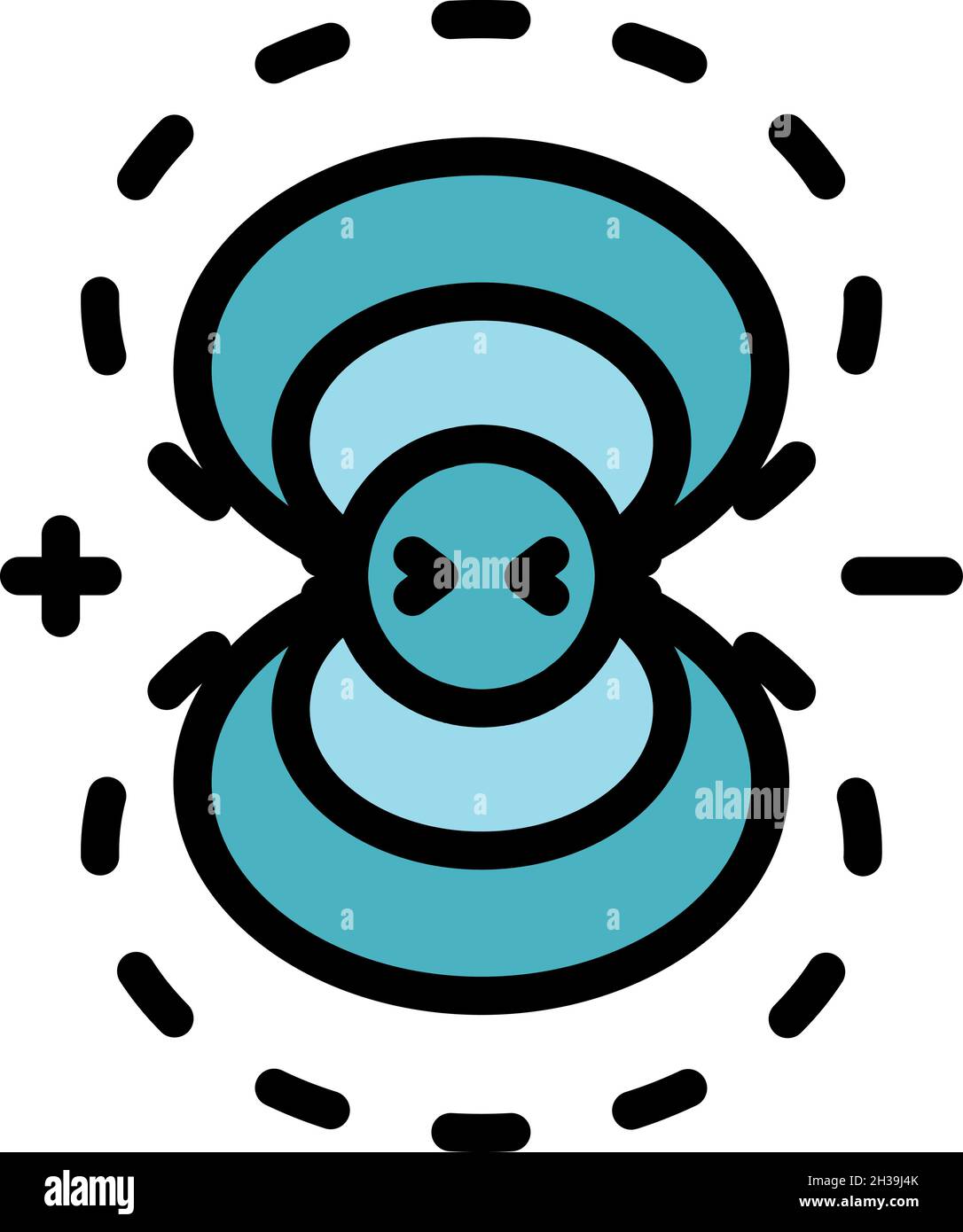 Electromagnetic field icon. Outline electromagnetic field vector icon ...