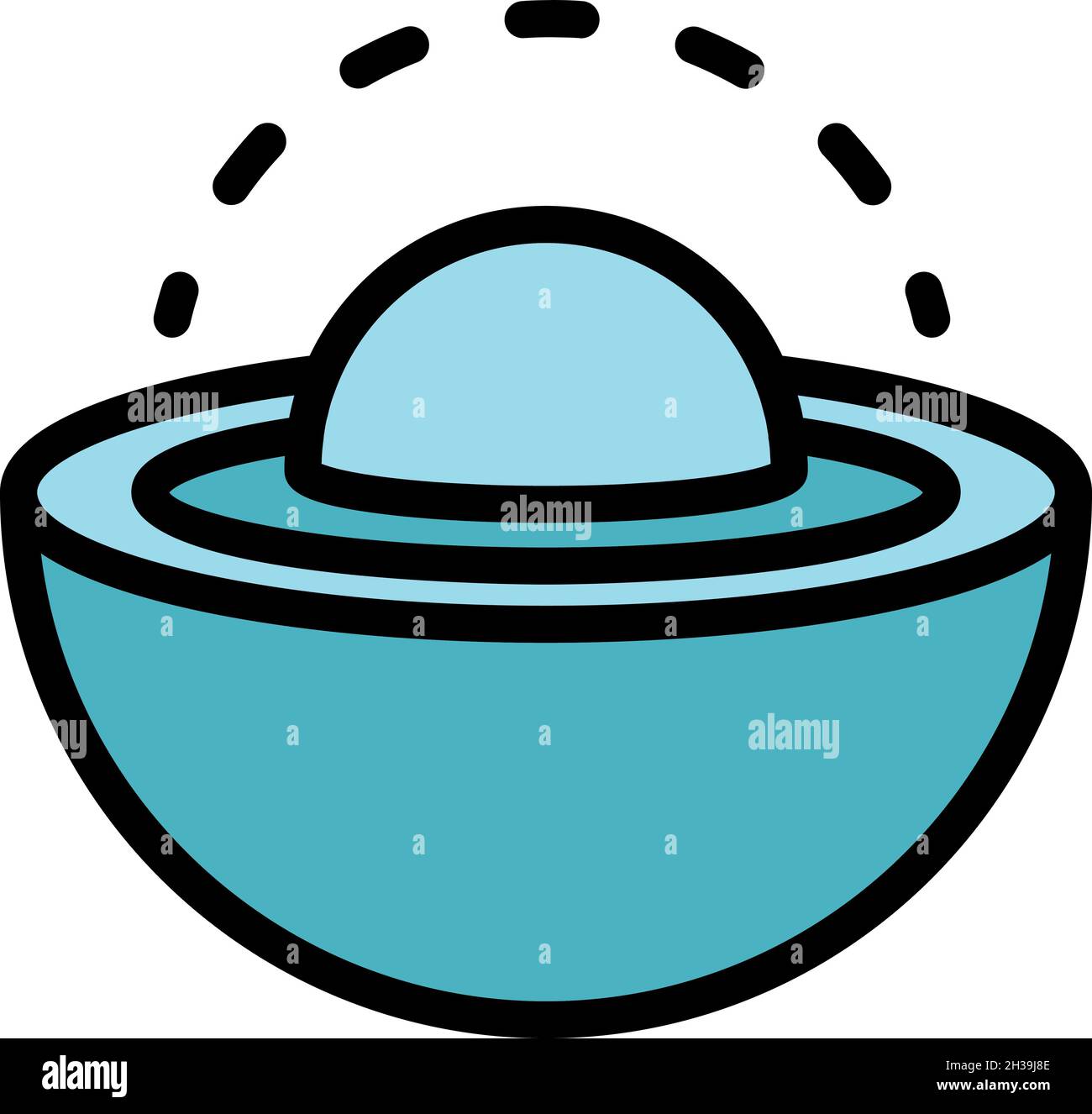 Kernel sectional icon. Outline kernel sectional vector icon color flat ...