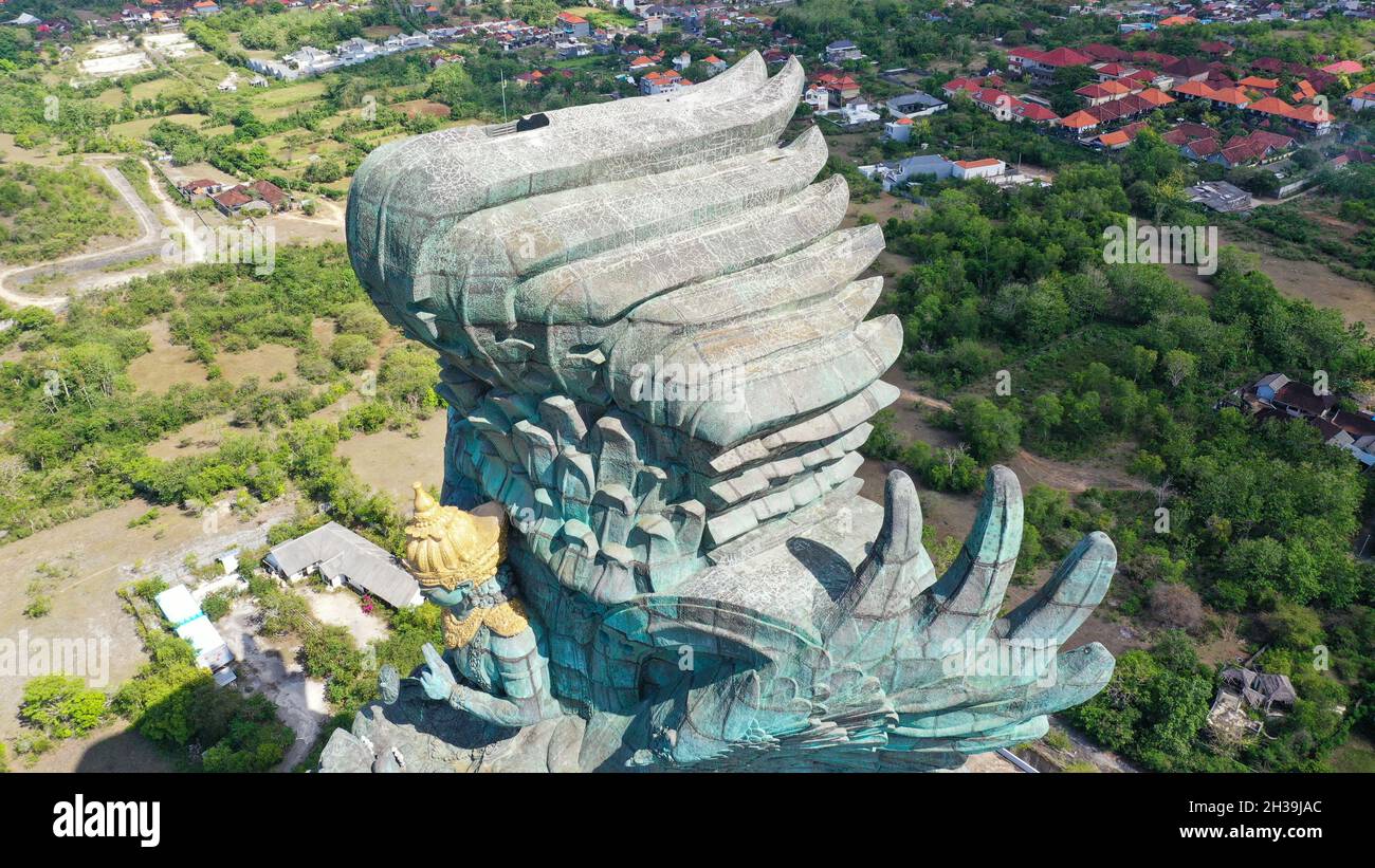 The appearance of the left side of the Garuda Wisnu Kencana statue ...