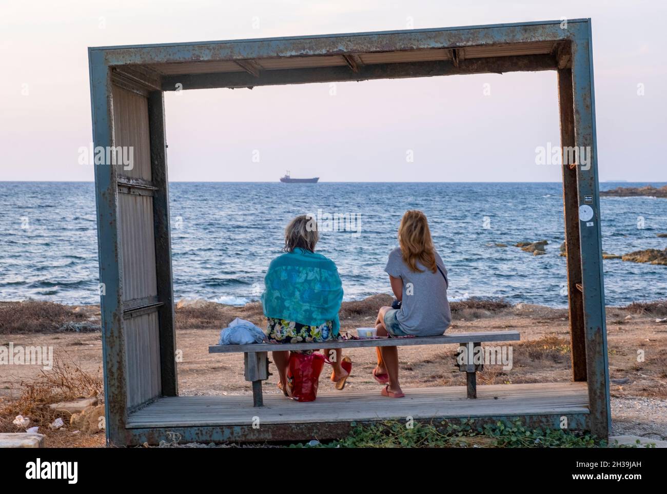 Beach shelter paphos hi-res stock photography and images - Alamy