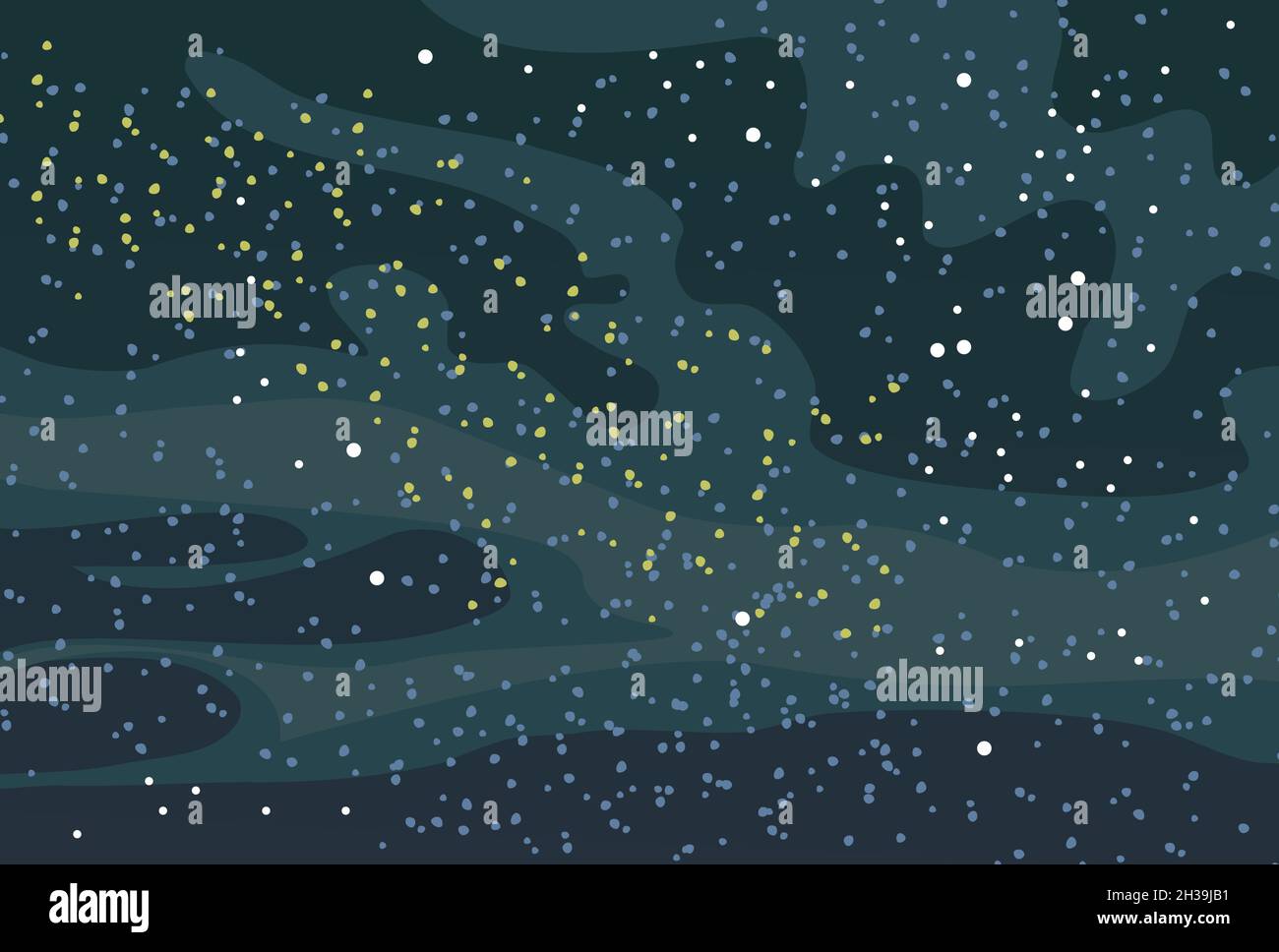 Cosmos background. Starry sky landscape. Dark blue color. Flat style ...