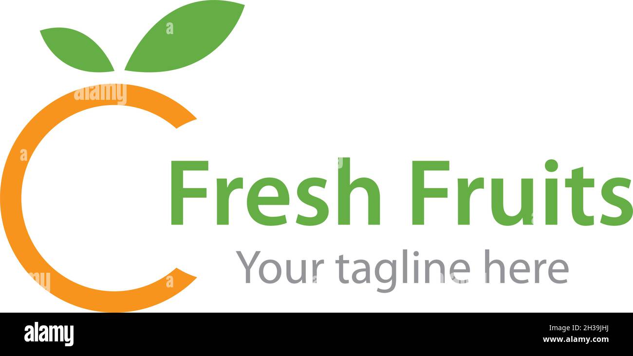 Fresh Orange fruit logo ilustration vector template Stock Vector Image ...