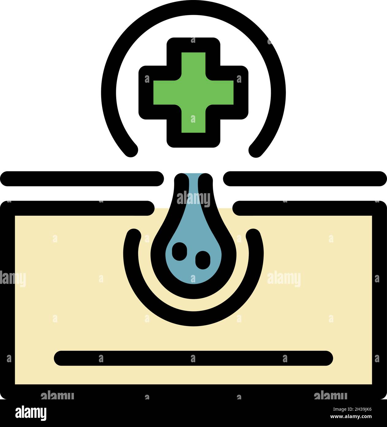 Scalp hair follicle cross section hi-res stock photography and images ...