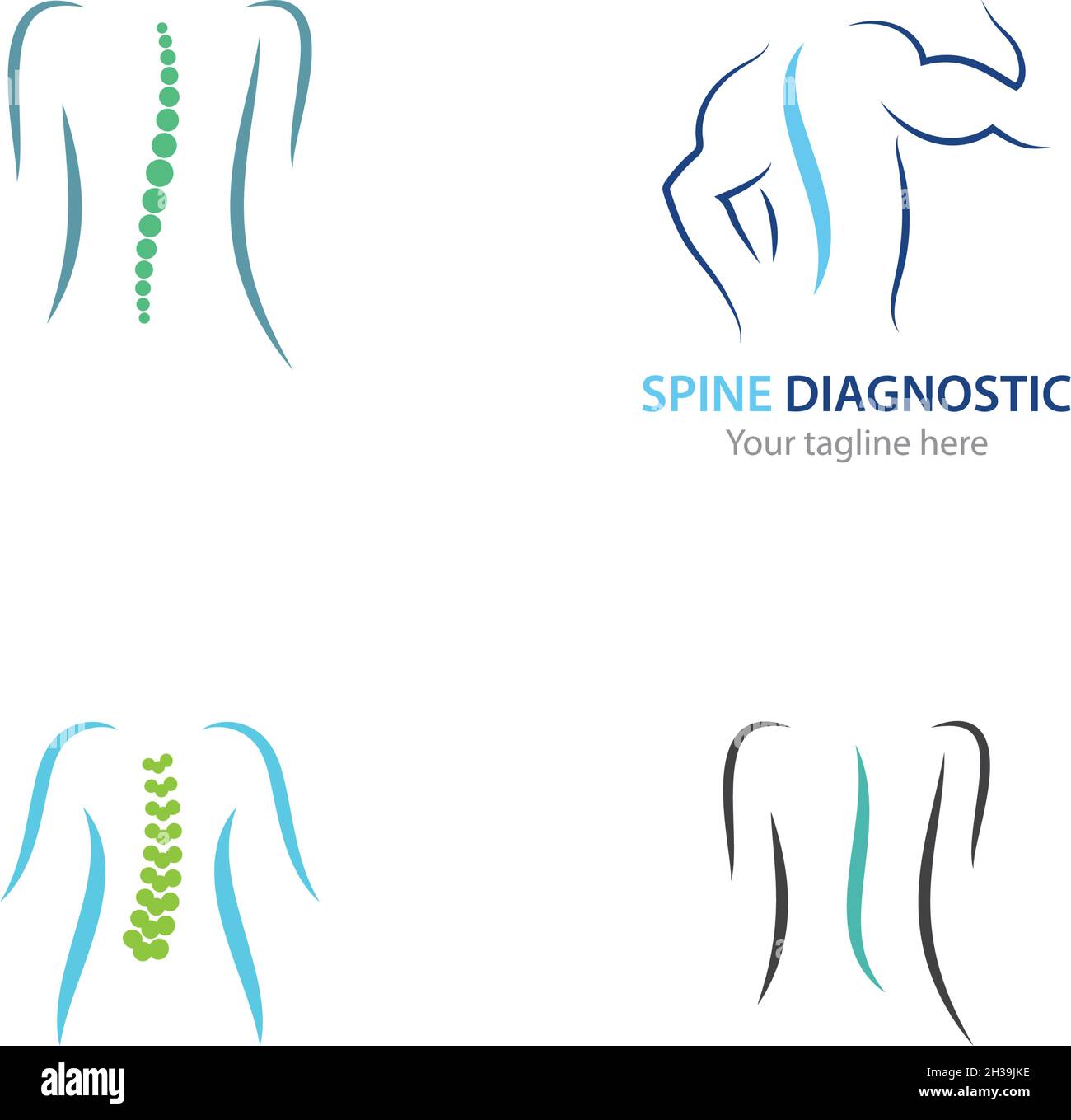 Spine diagnostics symbol logo template vector illustration design Stock ...