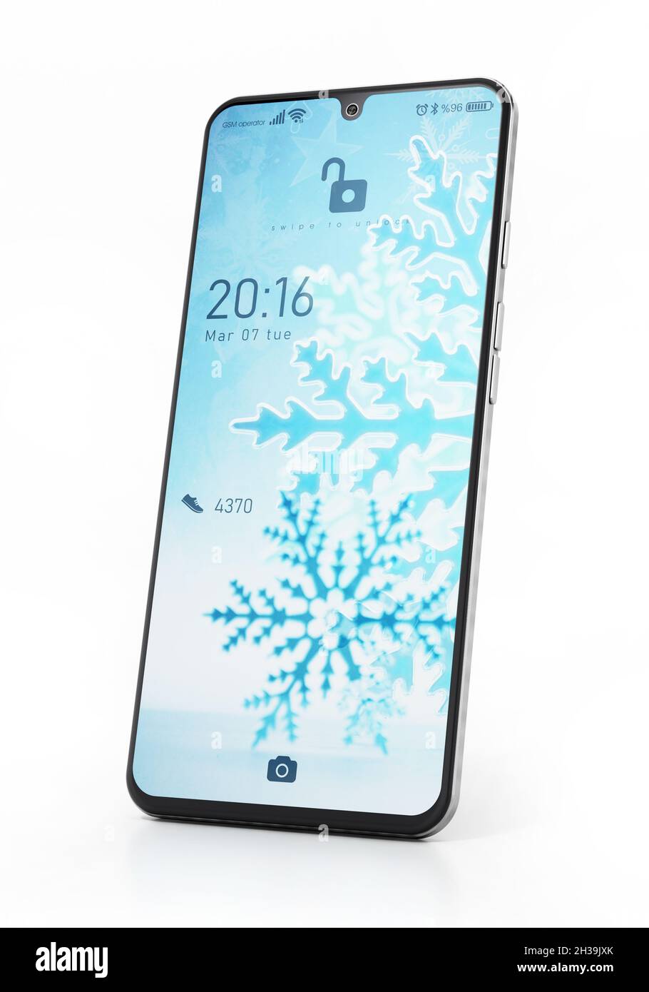 Generic smartphone with fictitious screen interface and camera design ...