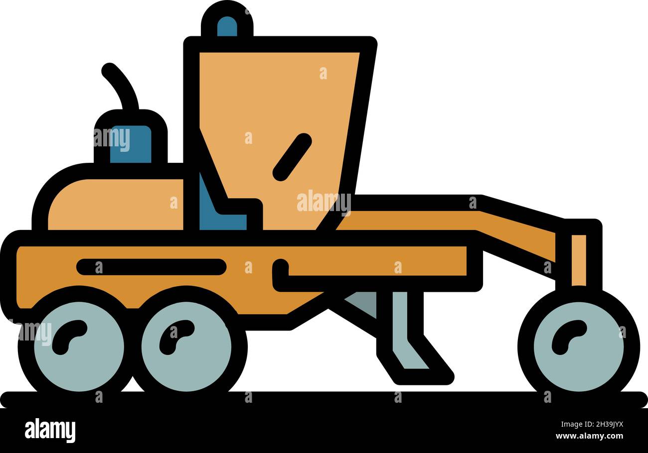 Tractor grader machine icon. Outline tractor grader machine vector icon ...