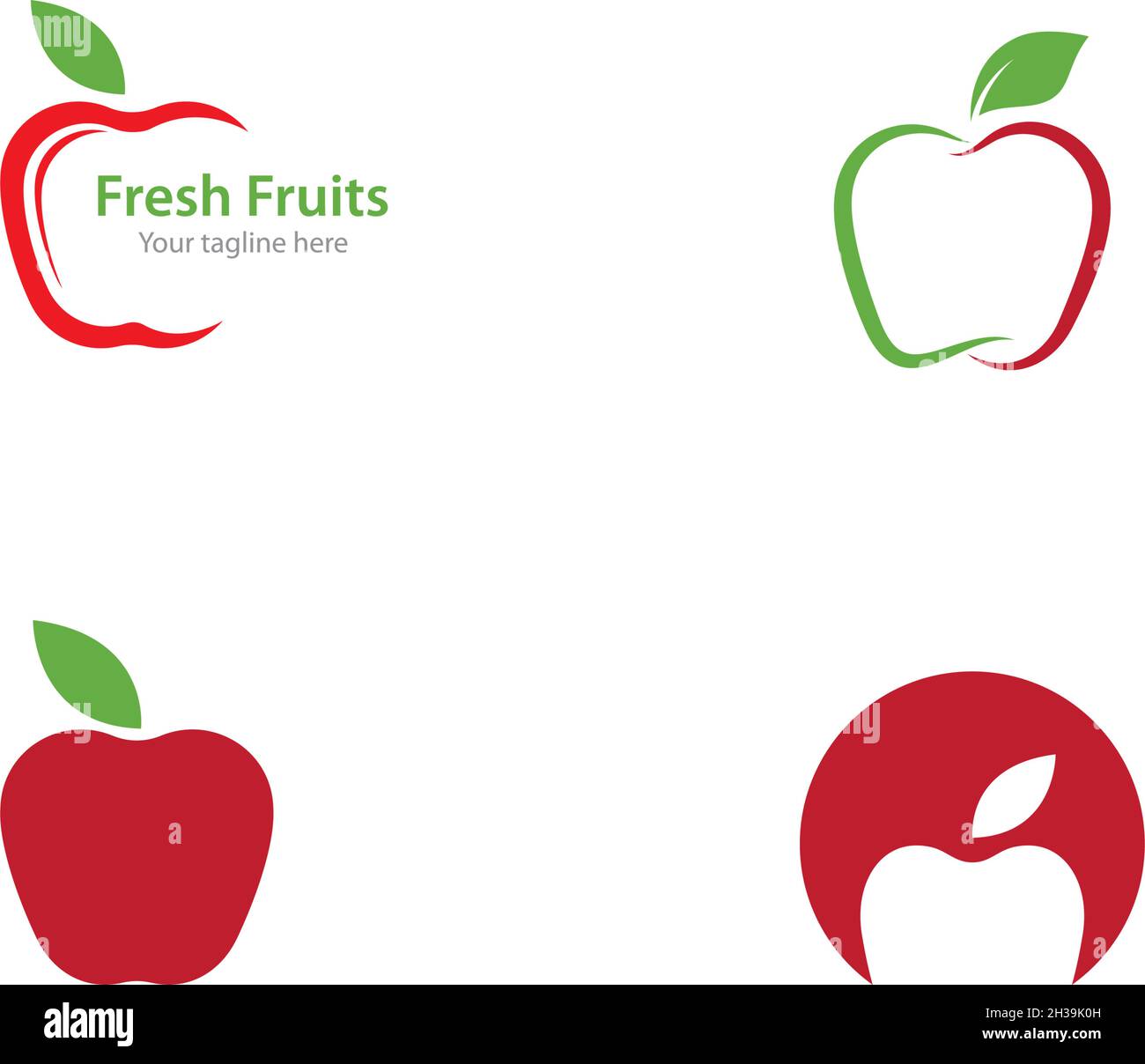 Apple illustration logo vector design Stock Vector Image & Art - Alamy