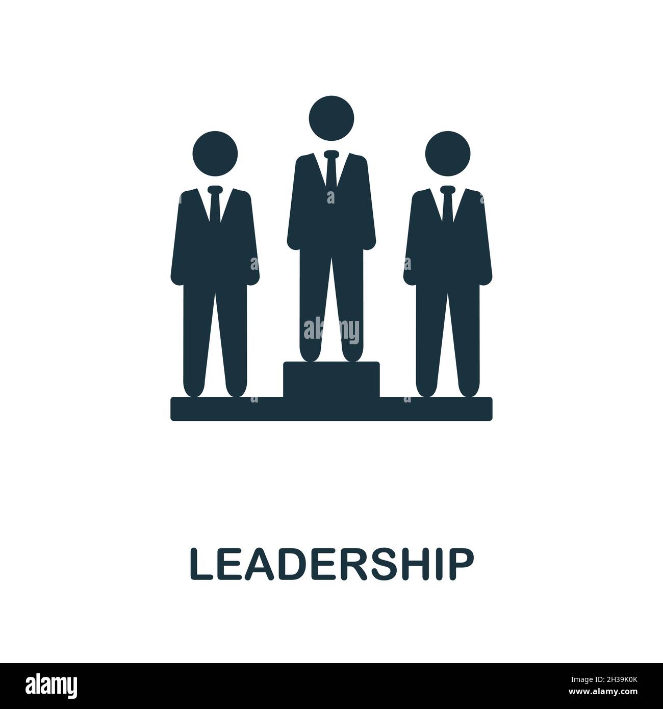Leadership icon. Monochrome simple element from collection. Creative ...