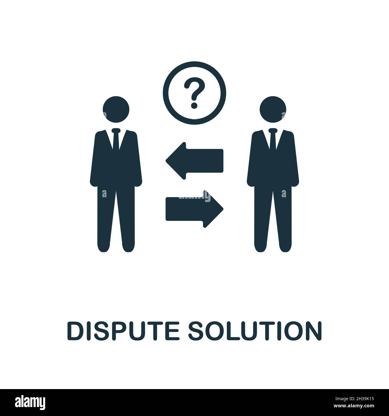 Dispute Solution icon. Monochrome simple element from leadership ...