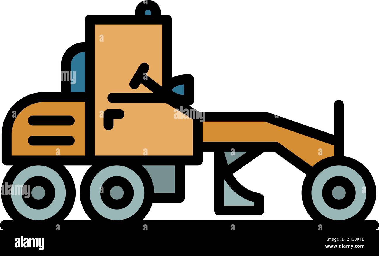 Grader machine equipment icon. Outline grader machine equipment vector ...