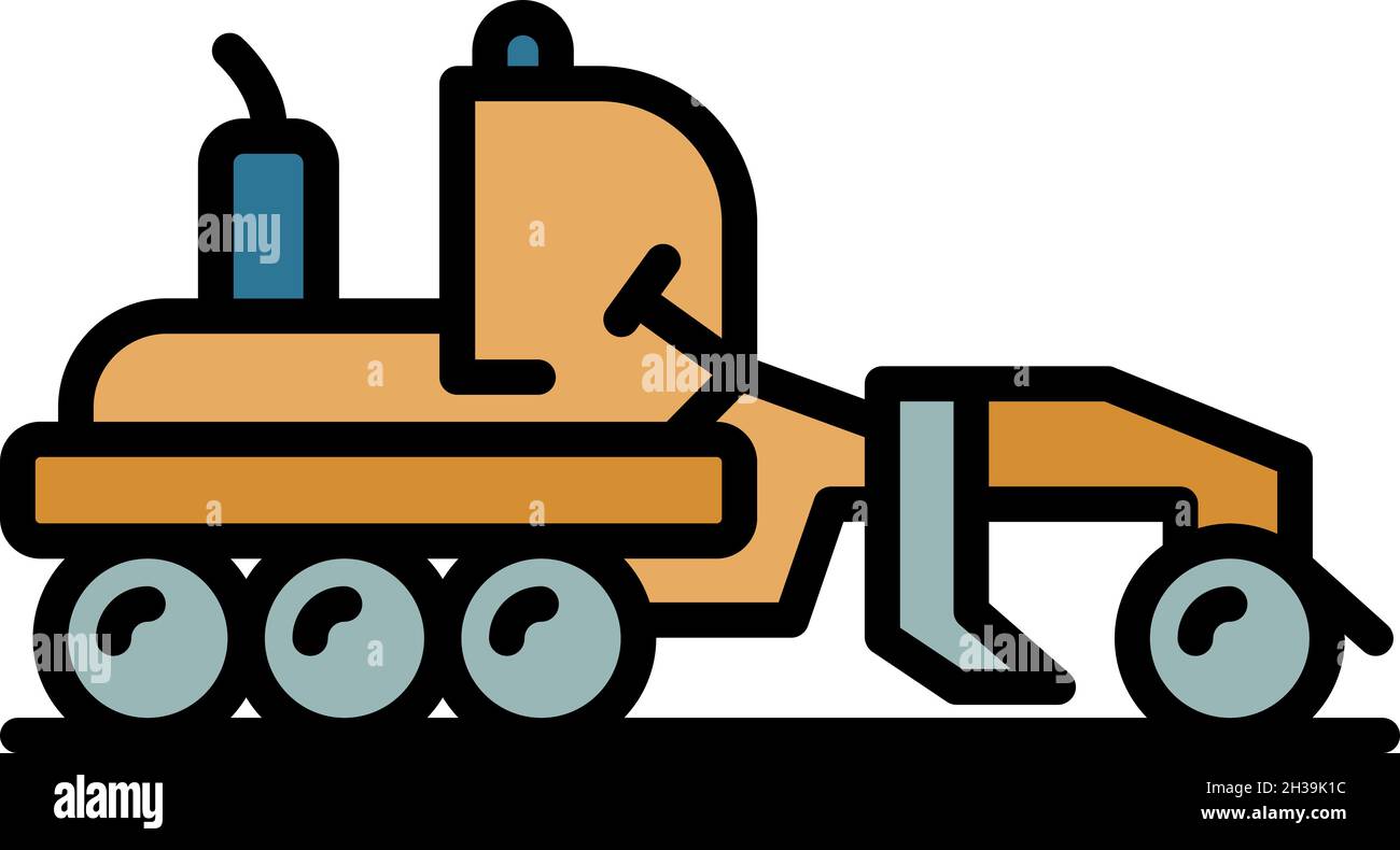 Transport grader machine icon. Outline transport grader machine vector ...