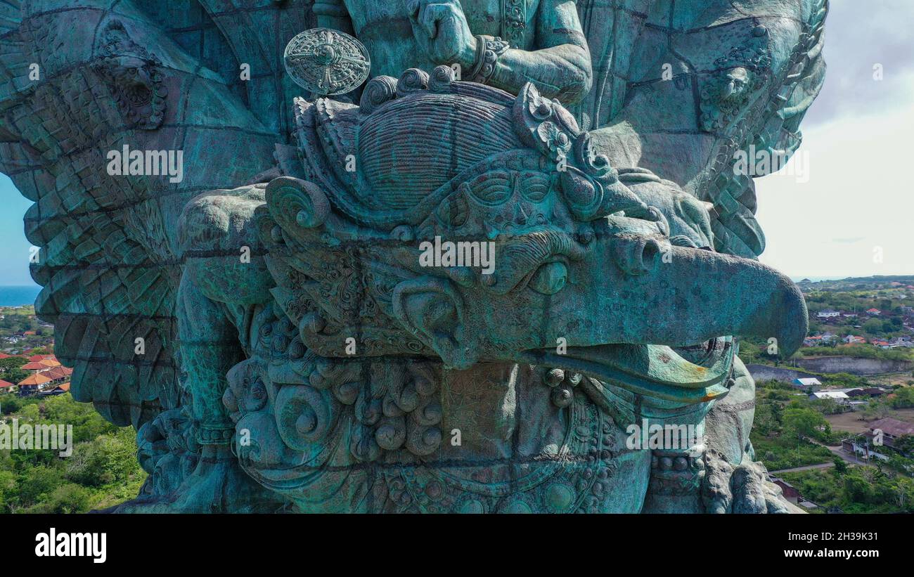 Head of Garuda. The part of Garuda Wisnu Kencana statue located in Bali ...
