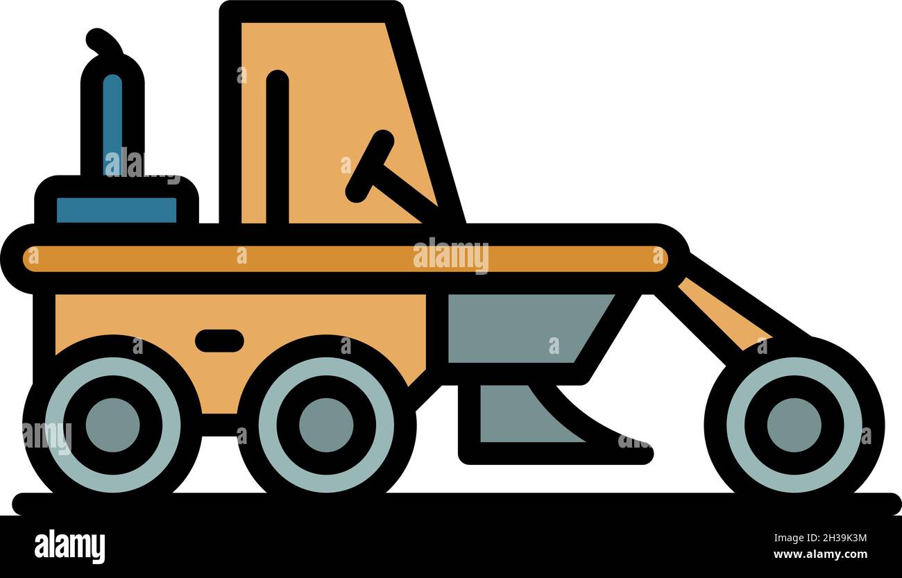 Demolition grader machine icon. Outline demolition grader machine ...