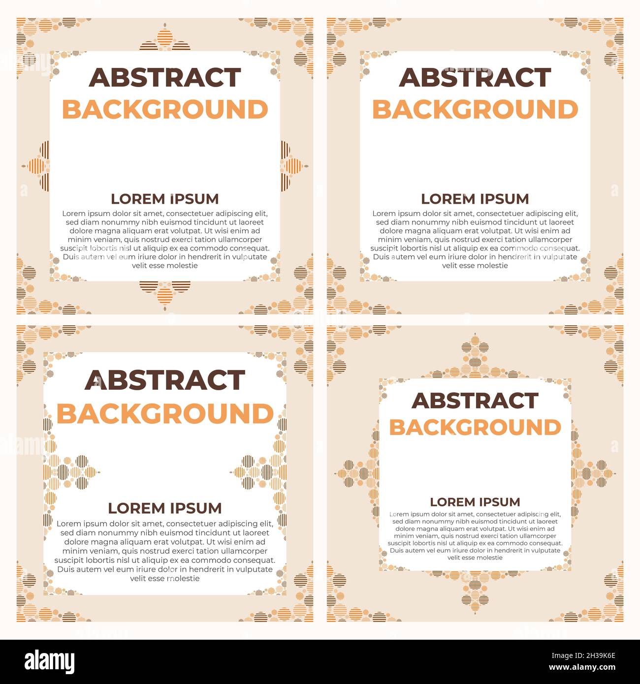 abstract geometric social media post template design Stock Photo - Alamy