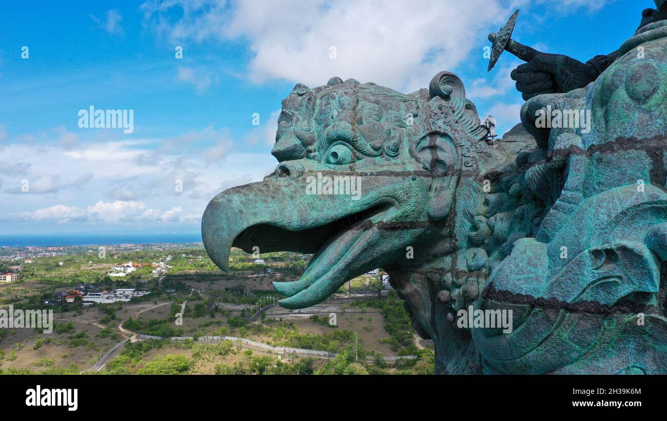 Head of Garuda. The part of Garuda Wisnu Kencana statue located in Bali ...