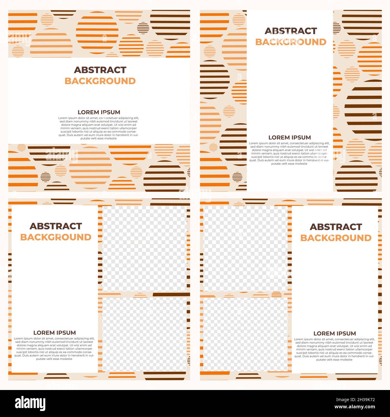 abstract geometric social media post template design Stock Photo - Alamy