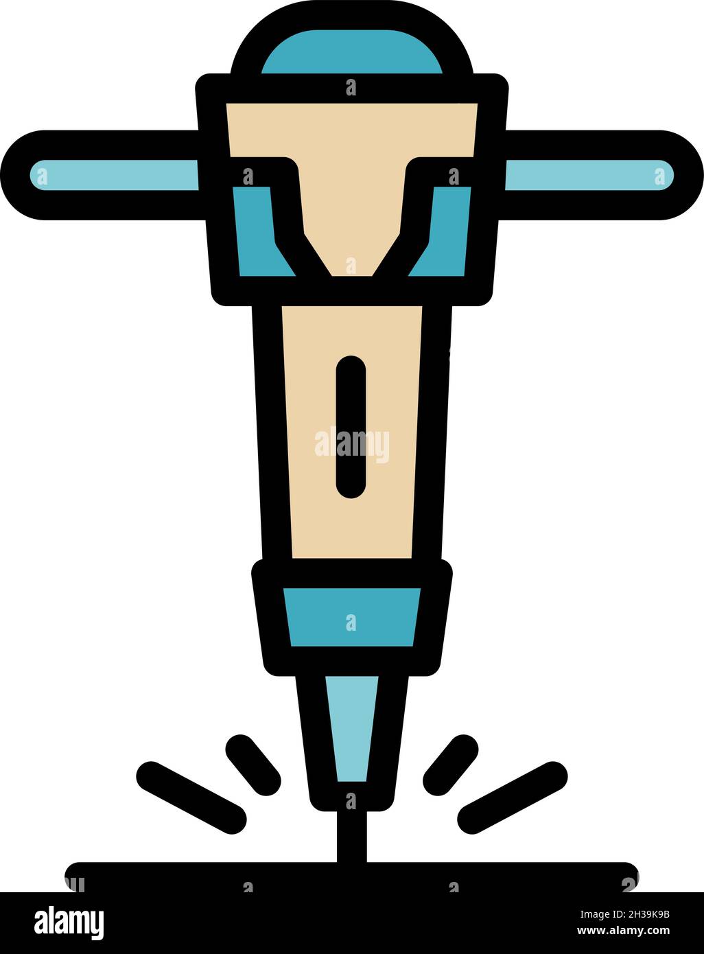 Demolition drilling machine icon. Outline demolition drilling machine ...
