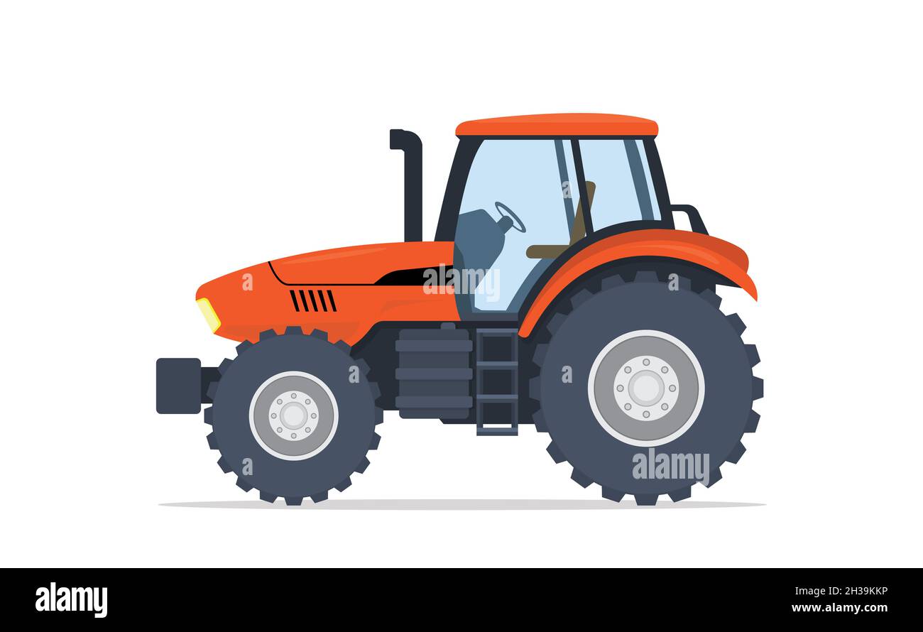 tractor isolated object for farm with modern flat style vector ...
