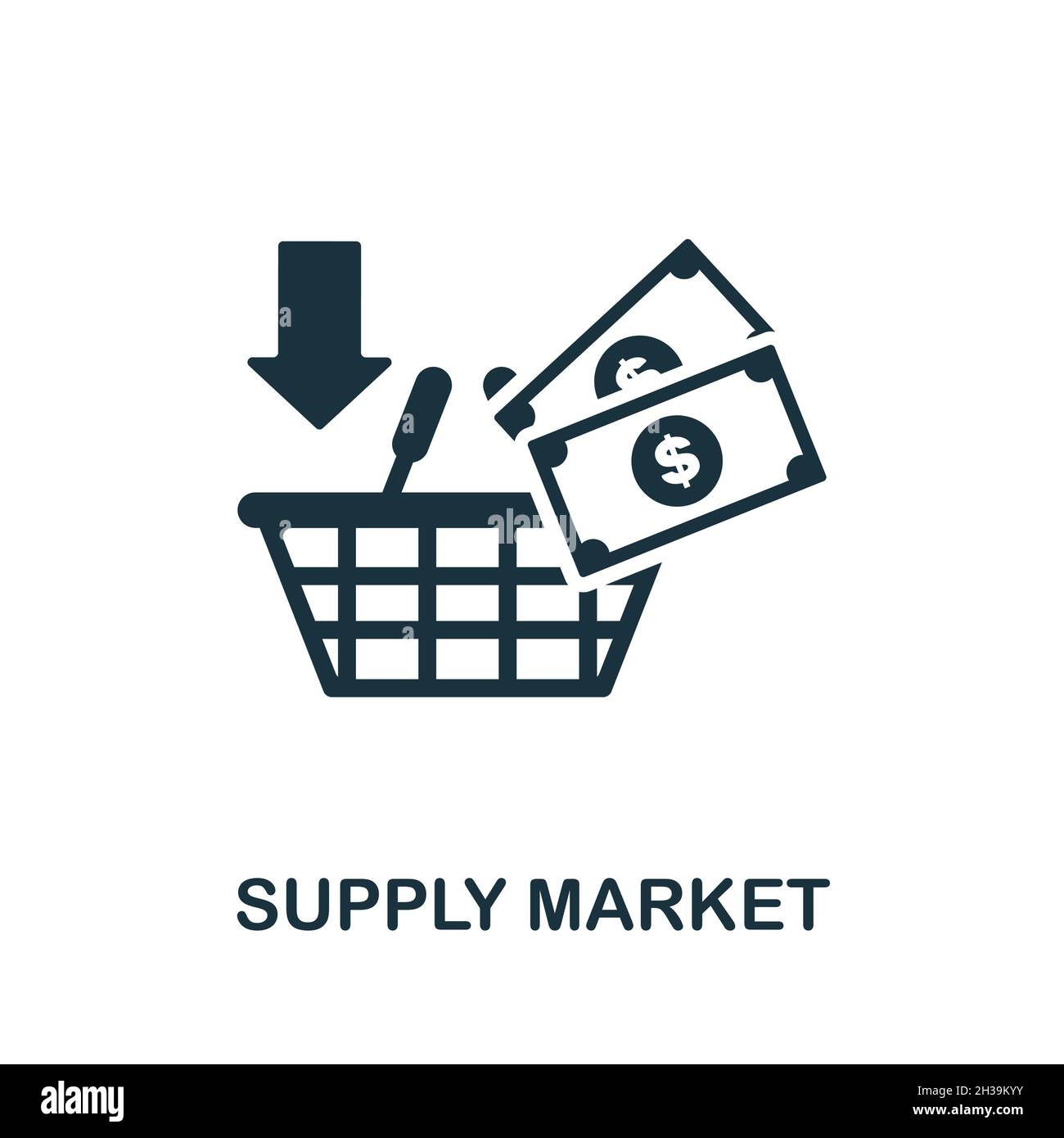 Supply Market icon. Monochrome sign from market economy collection ...