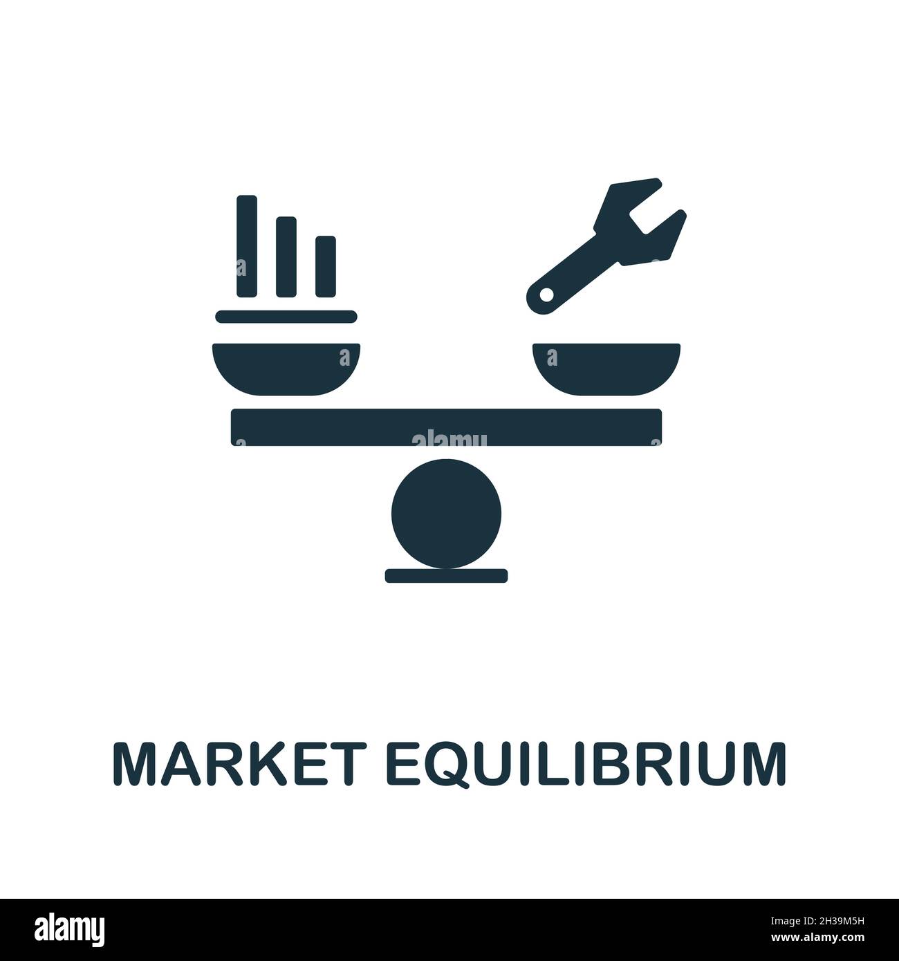 Market Equilibrium icon. Monochrome sign from market economy collection ...