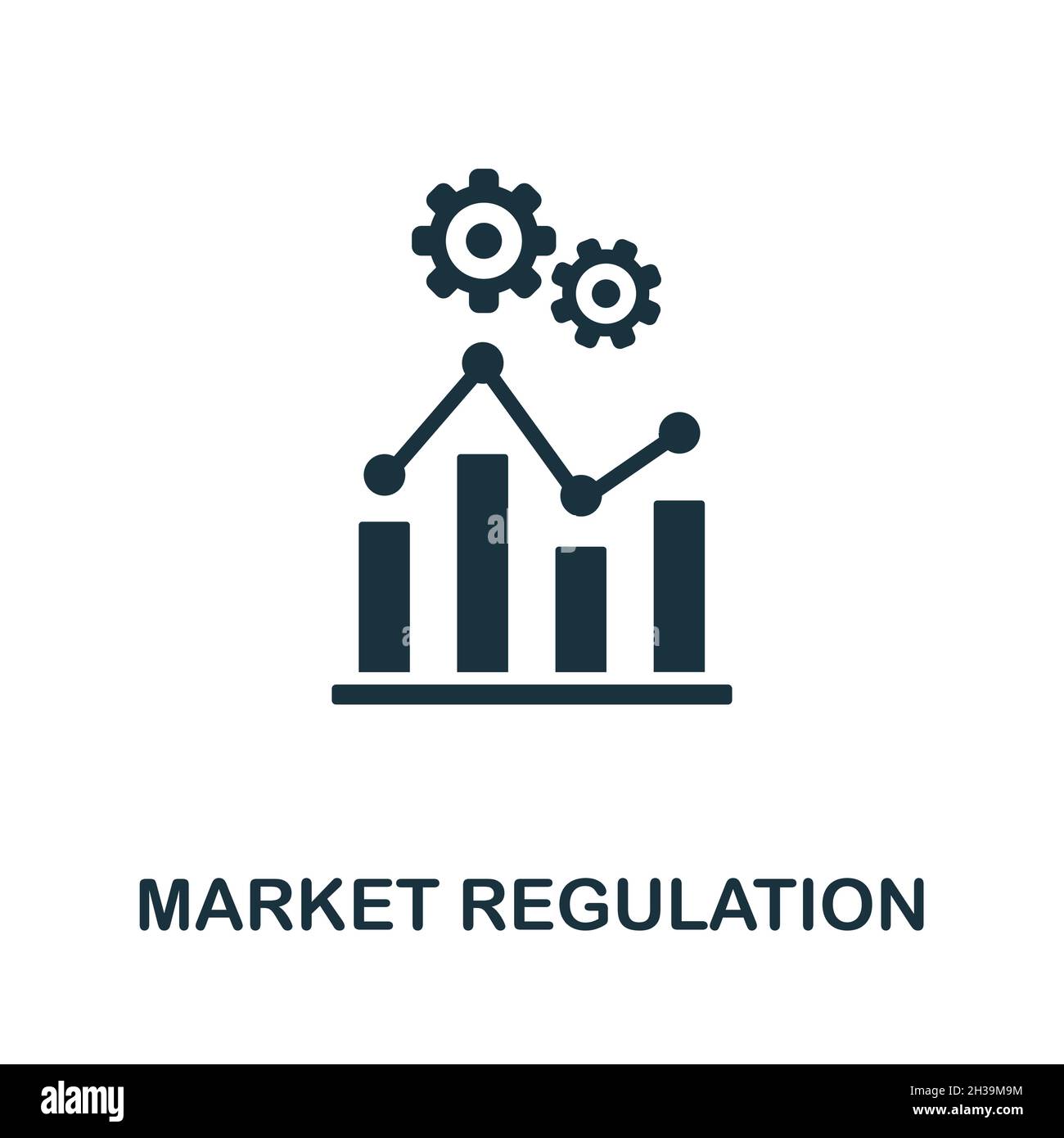 Market Regulation icon. Monochrome sign from market economy collection ...