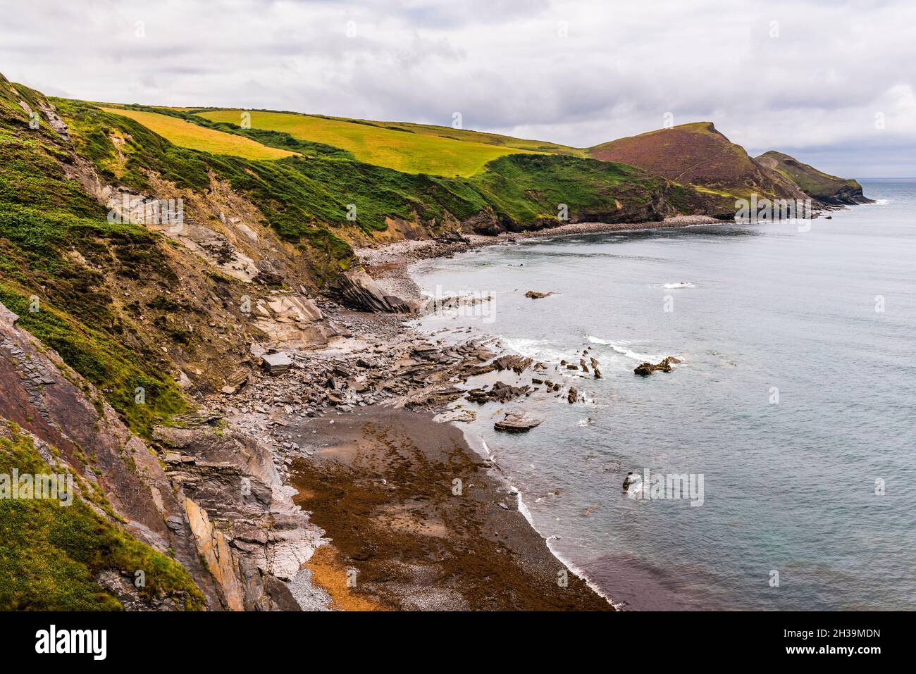 The cliffs and rock formations at Crackington Haven, Bude, Cornwall, UK ...