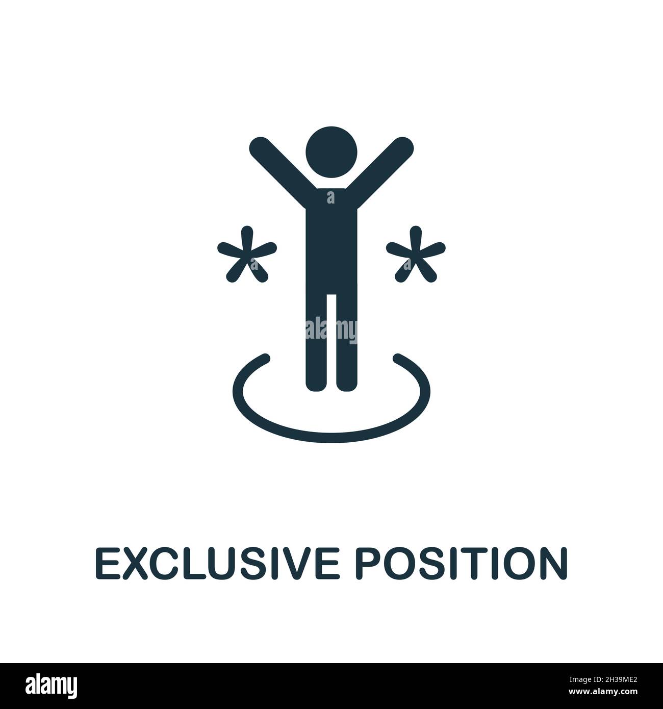 Exclusive Position icon. Monochrome sign from market economy collection ...