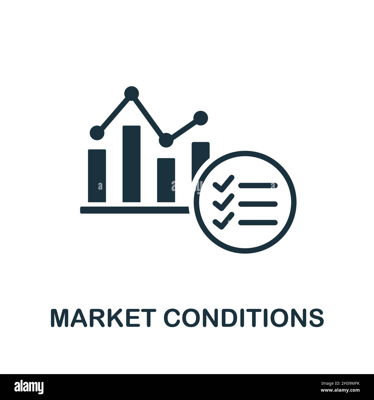 Market Cnditionsn icon. Monochrome sign from market economy collection ...
