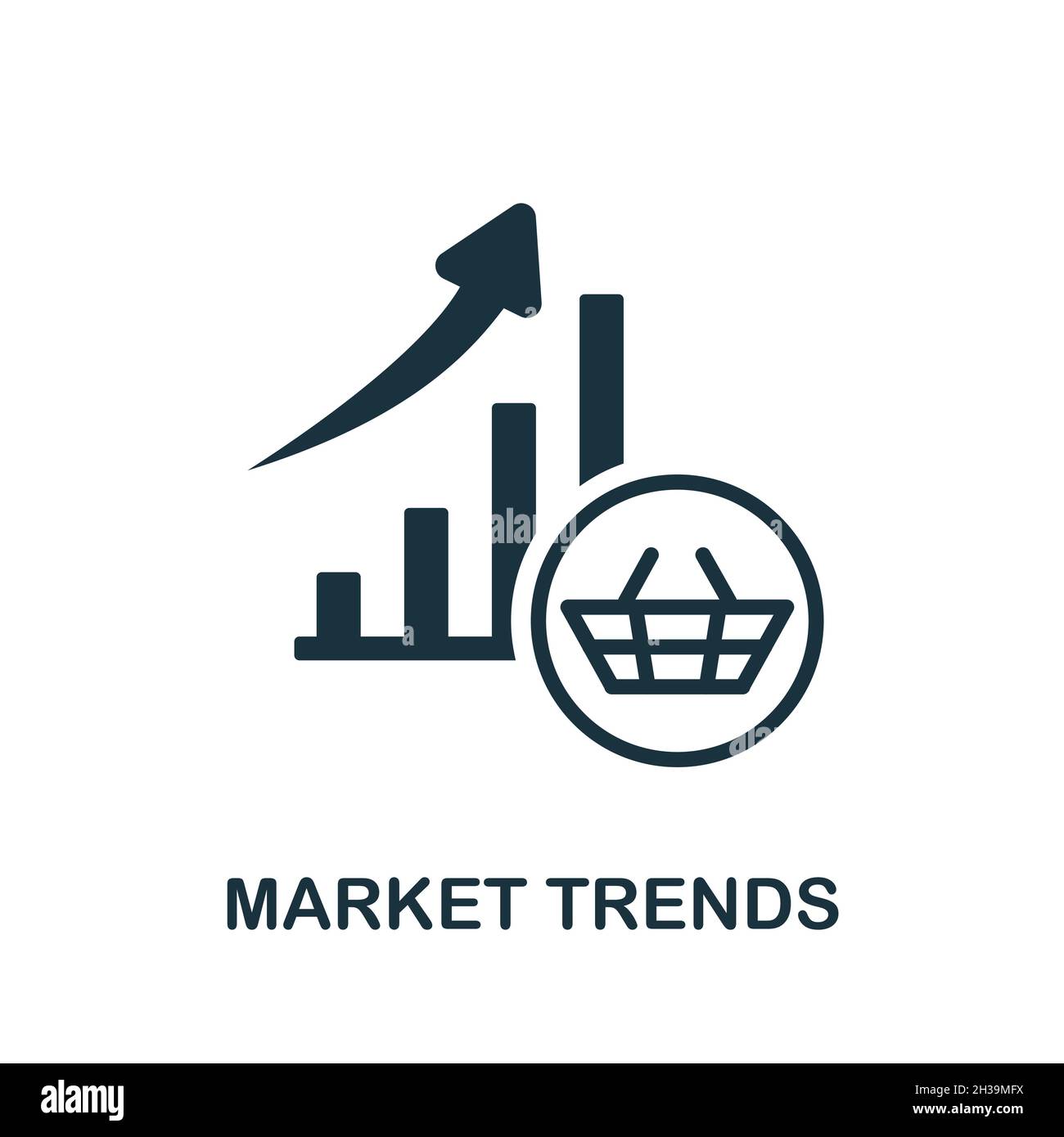 Market Trends icon. Monochrome sign from market economy collection ...
