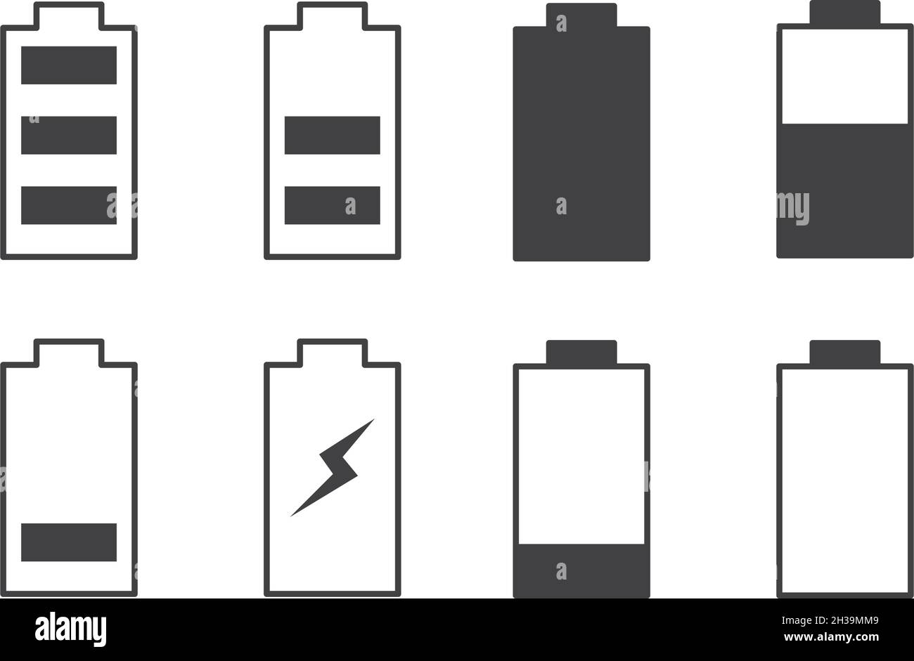 Empty battery status vector Cut Out Stock Images & Pictures - Alamy