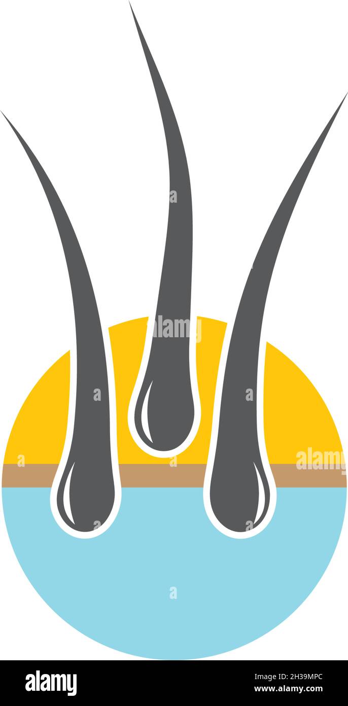 Follicle Hair treatment logo vector icon template Stock Vector Image ...