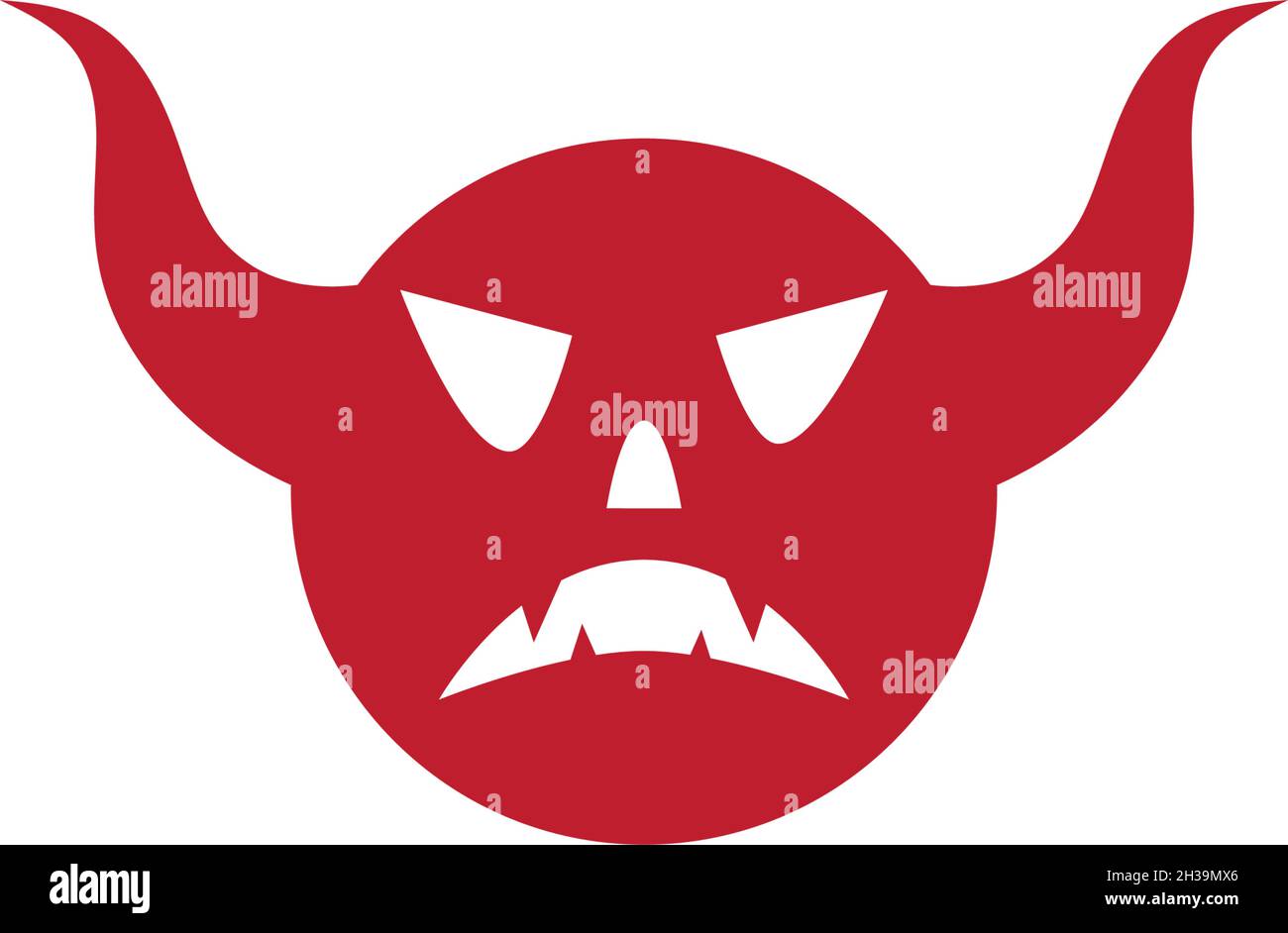 Devil face character logo ilustration vector template Stock Vector ...
