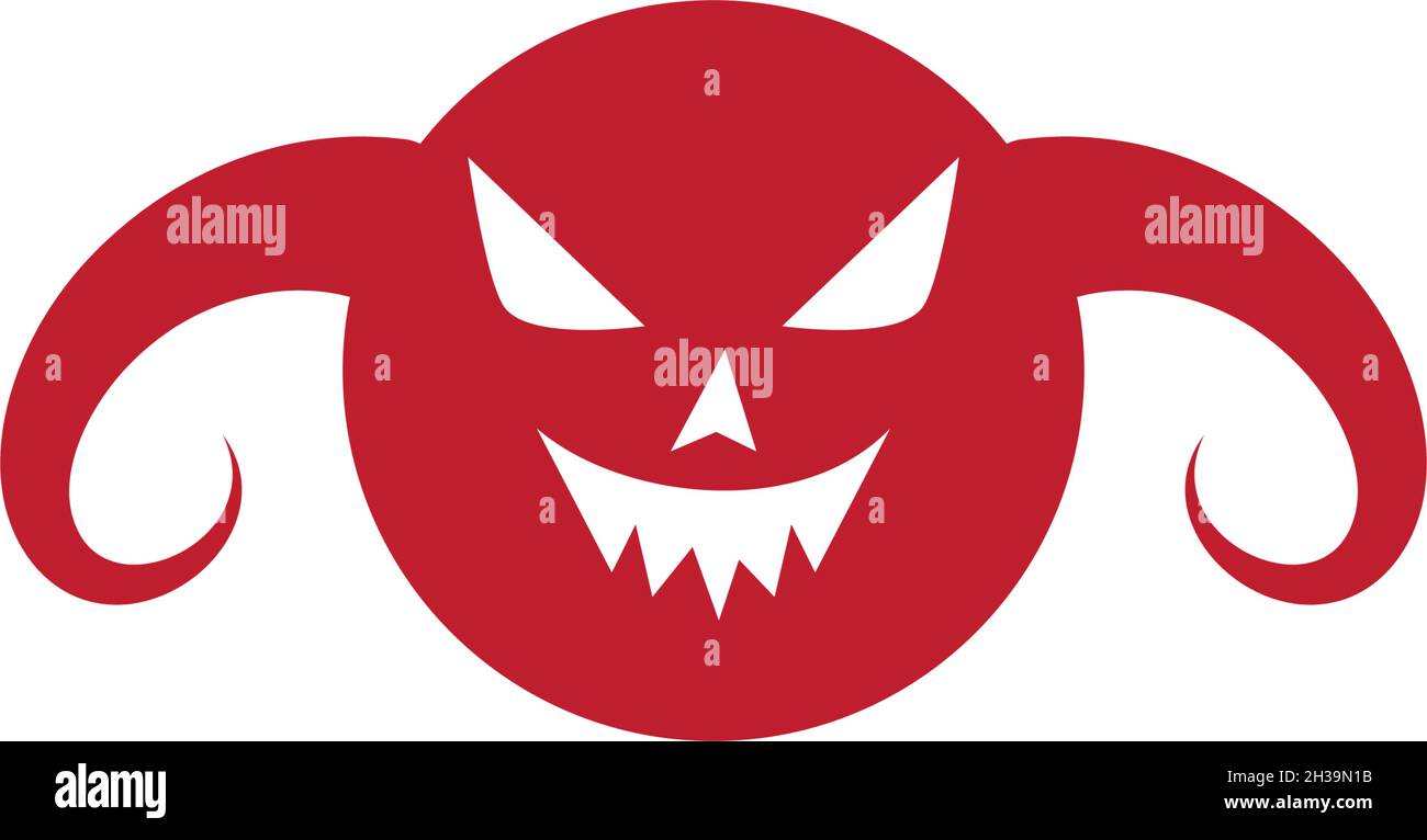 Devil face character logo ilustration vector template Stock Vector ...