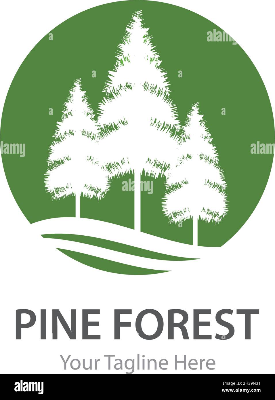 Pine tree logo ilustration vector design Stock Vector Image & Art - Alamy