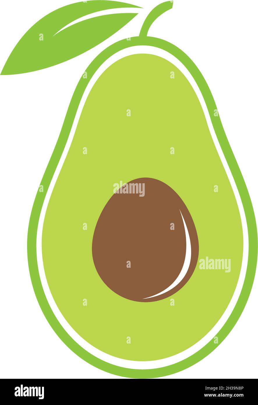 Avocado logo ilustration vector template Stock Vector Image & Art - Alamy