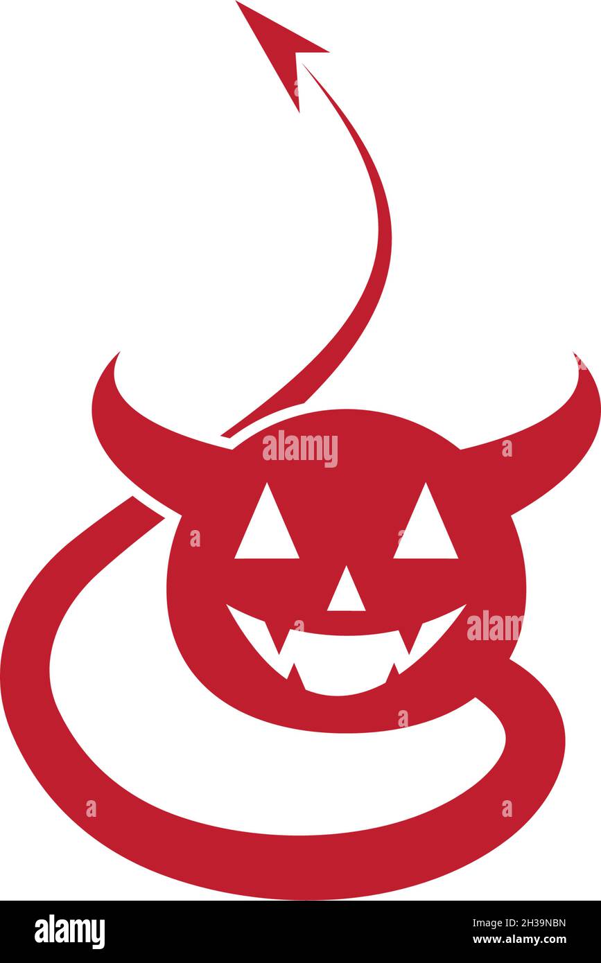 Devil face character logo ilustration vector template Stock Vector ...