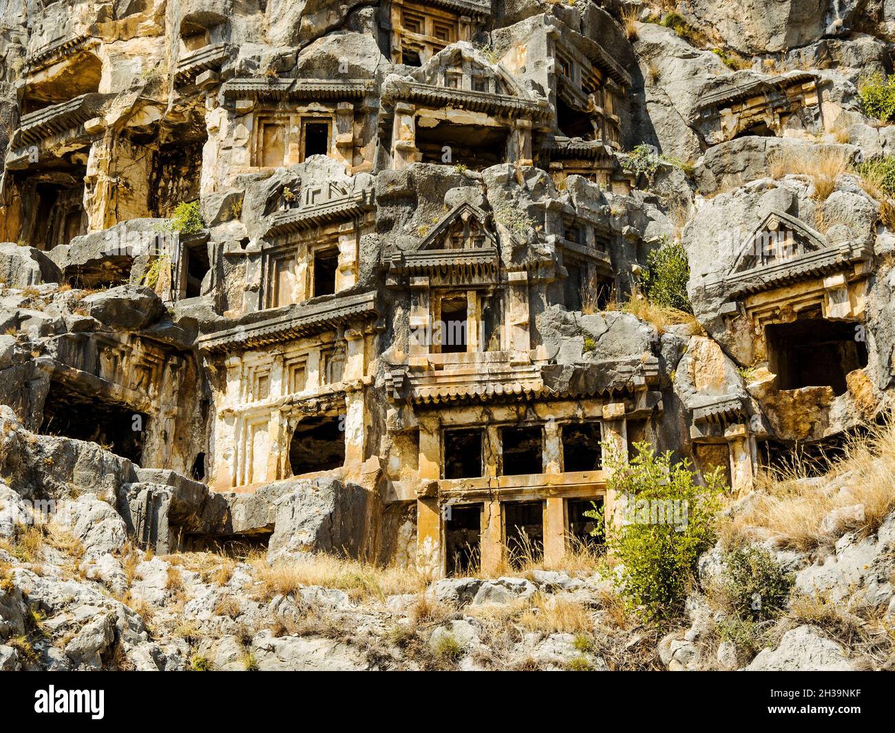 Lycian tombs in Demre, Turkey Stock Photo - Alamy