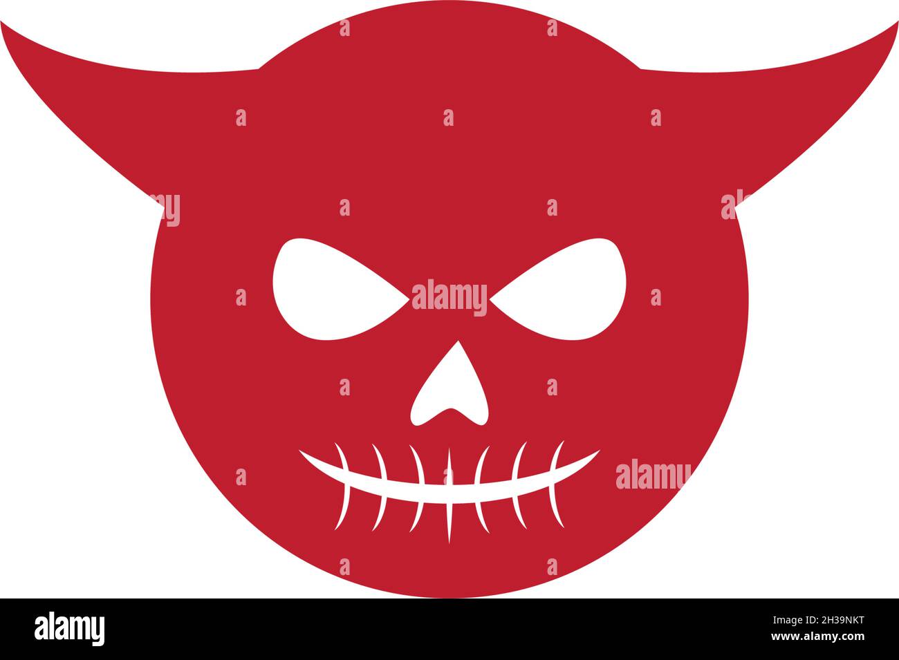 Vector face demon angry Cut Out Stock Images & Pictures - Alamy