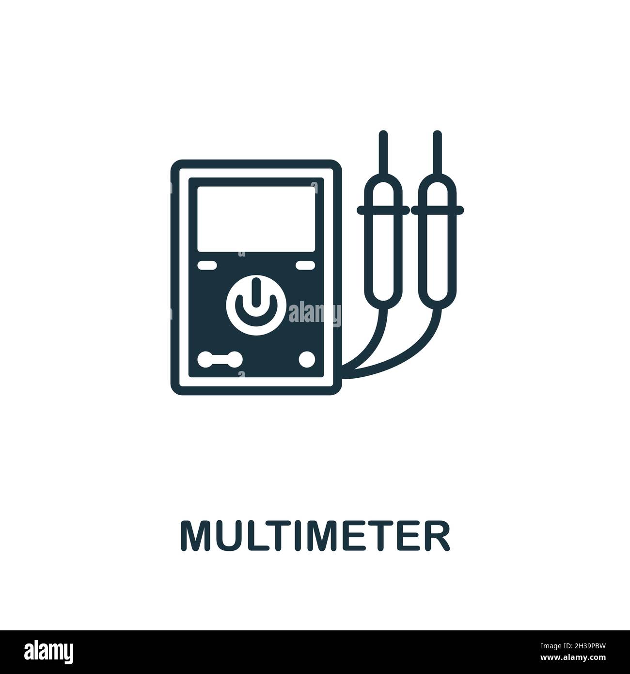 Multimeter icon. Black sign from machinery collection. Creative ...