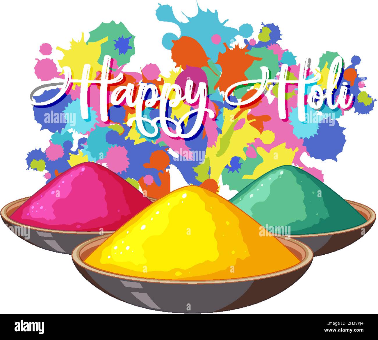 Holi Indian festival poster design illustration Stock Vector Image ...