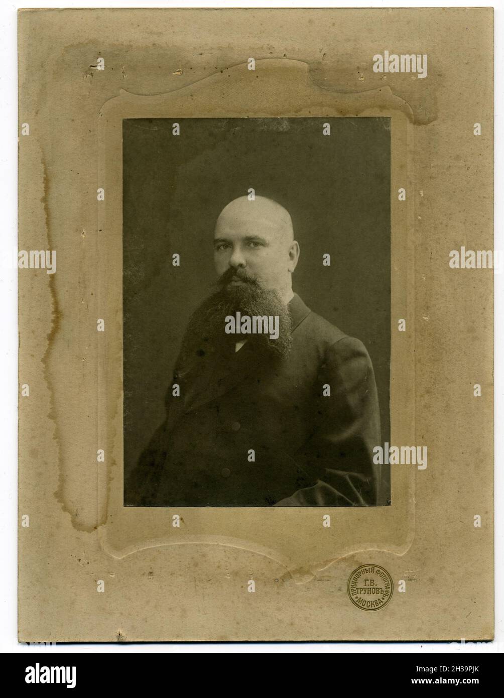 Vintage portrait of a men. The shot was taken around 1912 year Stock ...