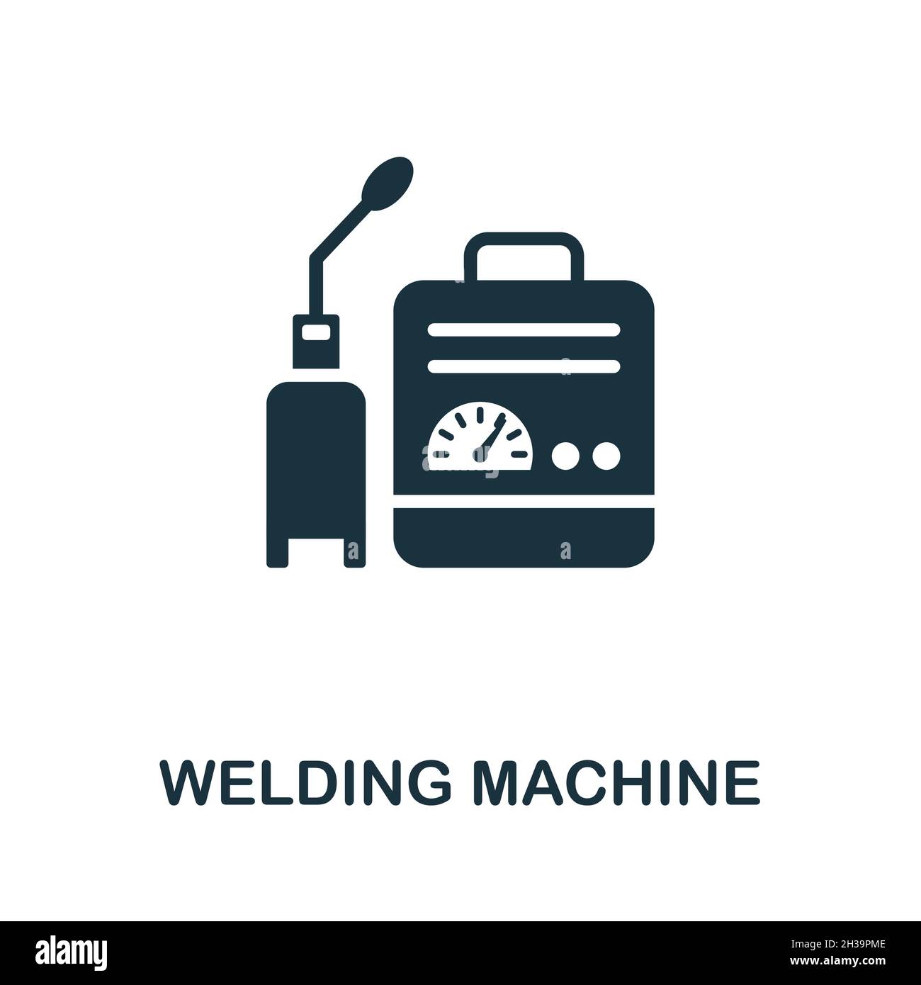 Welding Machine icon. Black sign from machinery collection. Creative ...