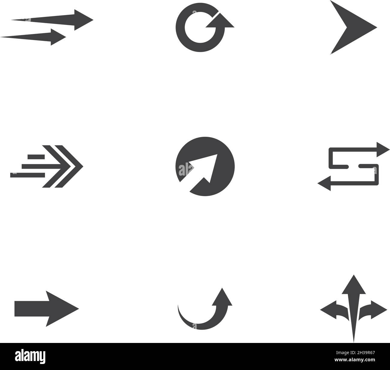 Arrow icon set vector illustration flat design Stock Vector Image & Art ...