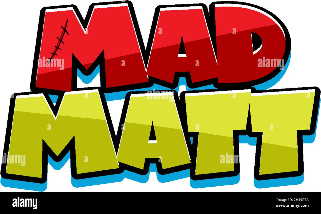 Mad Matt logo text design illustration Stock Vector Image & Art - Alamy